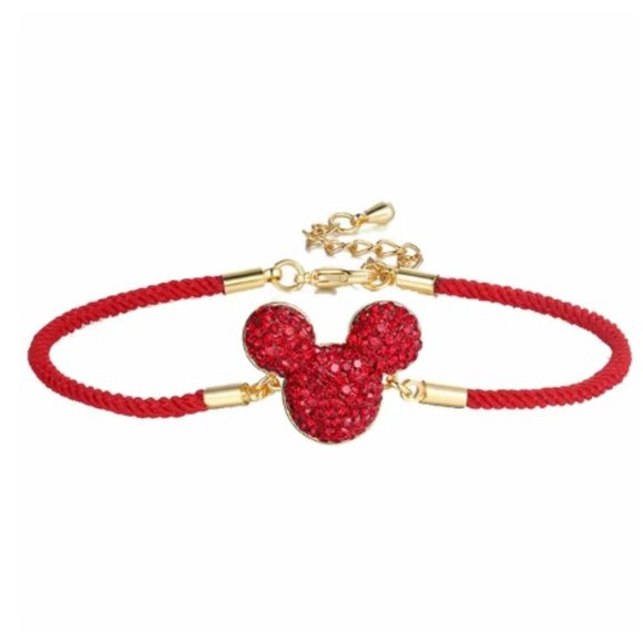Jewelry | Disney Mickey Mouse Red Crystal Bracelet | Poshmark